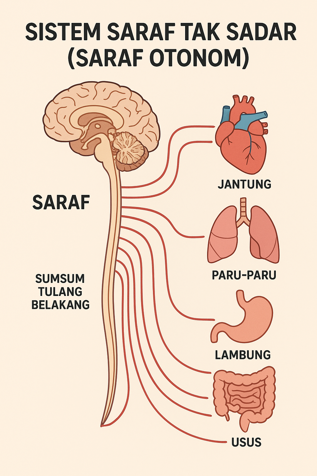 Pengertian dan Fungsi Sistem Saraf Otonom (Sistem Saraf Tak Sadar)